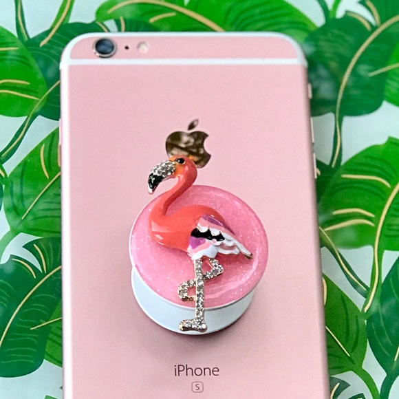 Accessories | Flamingo Pink Expanding Phone Stand Grip | Poshmark